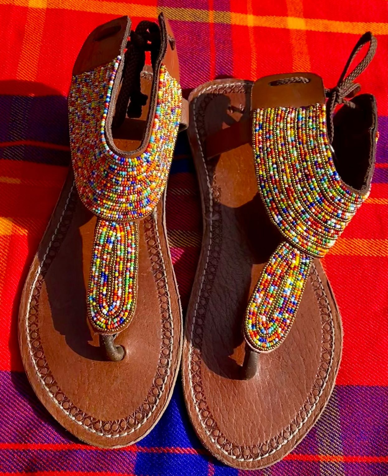 Colourful Glass Bead Sandals - AV Australia