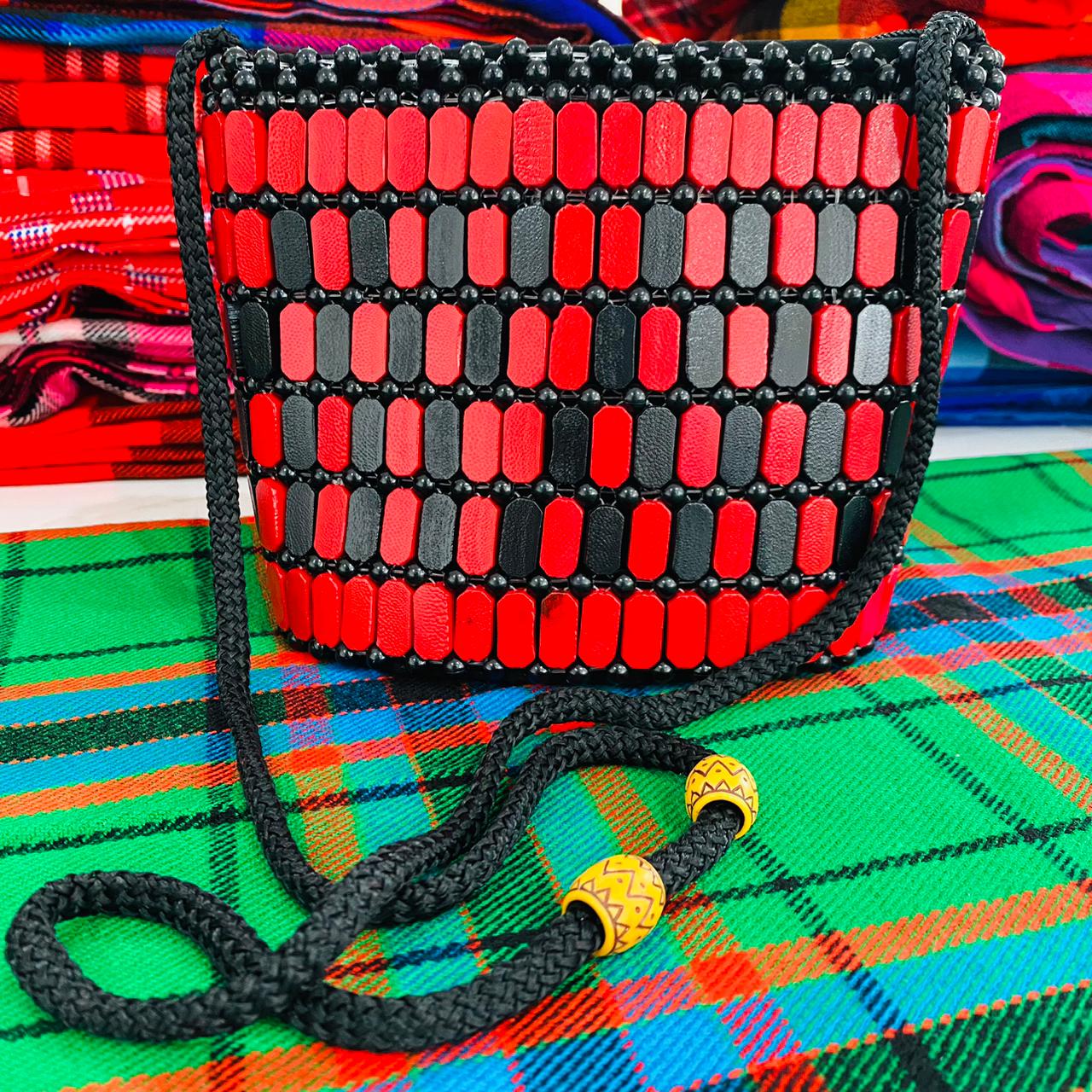 Red/Black African Sling Bag - AV Australia